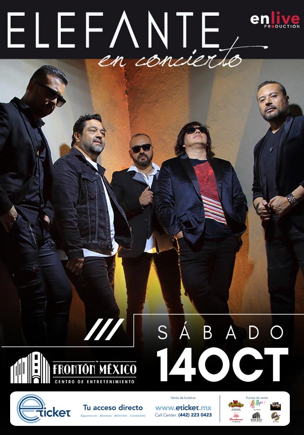 ELEFANTE : Frontón México Centro de Entretenimiento : CIUDAD DE MÉXICO : Información del evento ...