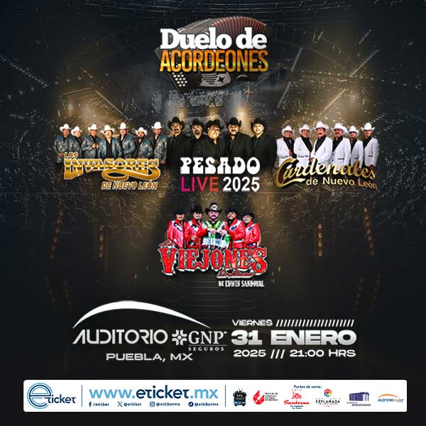 DUELO DE ACORDEONES : Auditorio GNP Seguros : PUEBLA : Información del evento - Compra tus ...