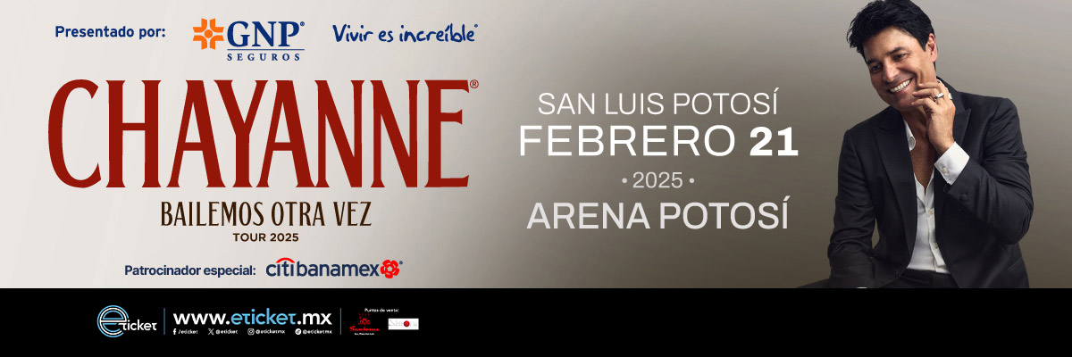 CHAYANNE TOUR - BAILEMOS OTRA VEZ TOUR 2025 : Arena Potosí : SAN LUIS ...